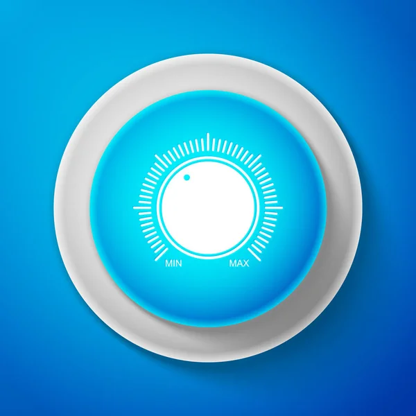 Dial knob level technology settings icon isolated on black, white and ...