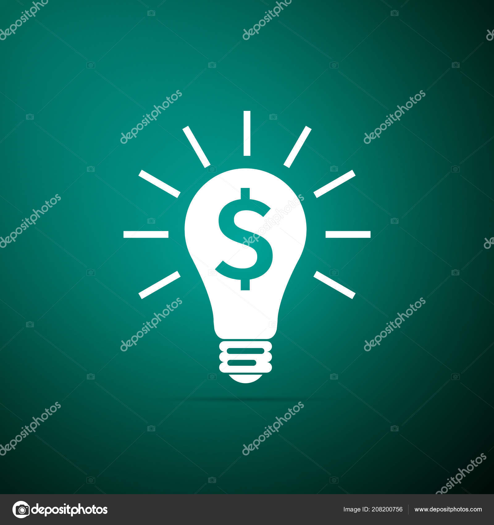 Green Light Bulb Money