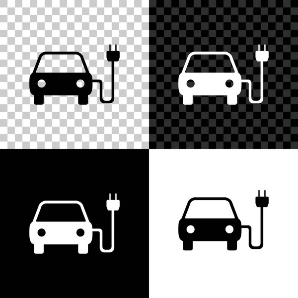 Electric powered car symbol icon seamless pattern on white background ...