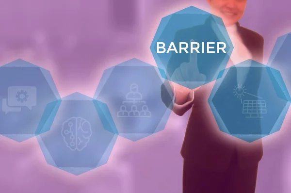 select BARRIER - technology and business concept - Stock Image - Everypixel