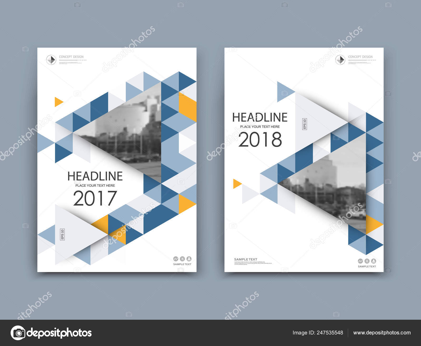 White a4 brochure cover design. Fancy info banner mockup. Title sheet ...