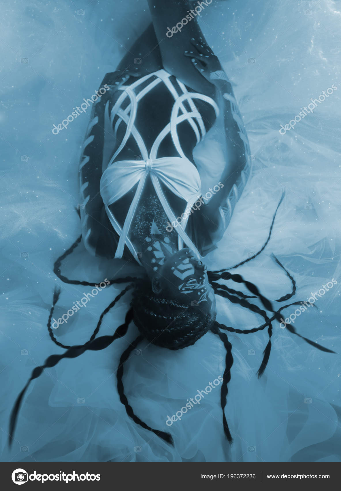 Blue Aliens Around Girl