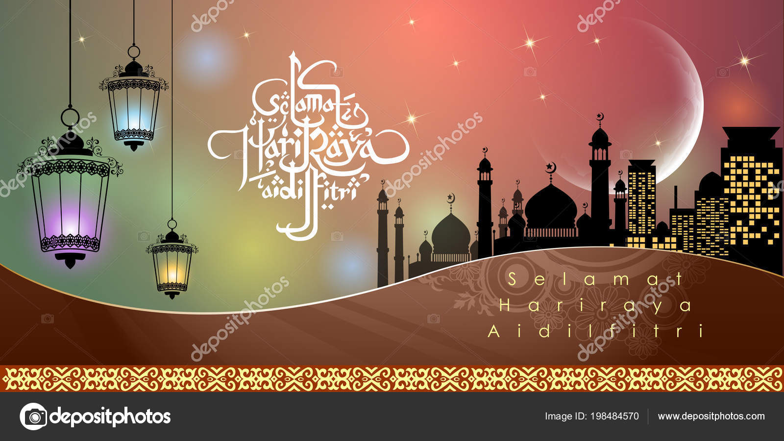 Raya Clipart Vector Selamat Hari Raya Happy Aidilfitri Islamic