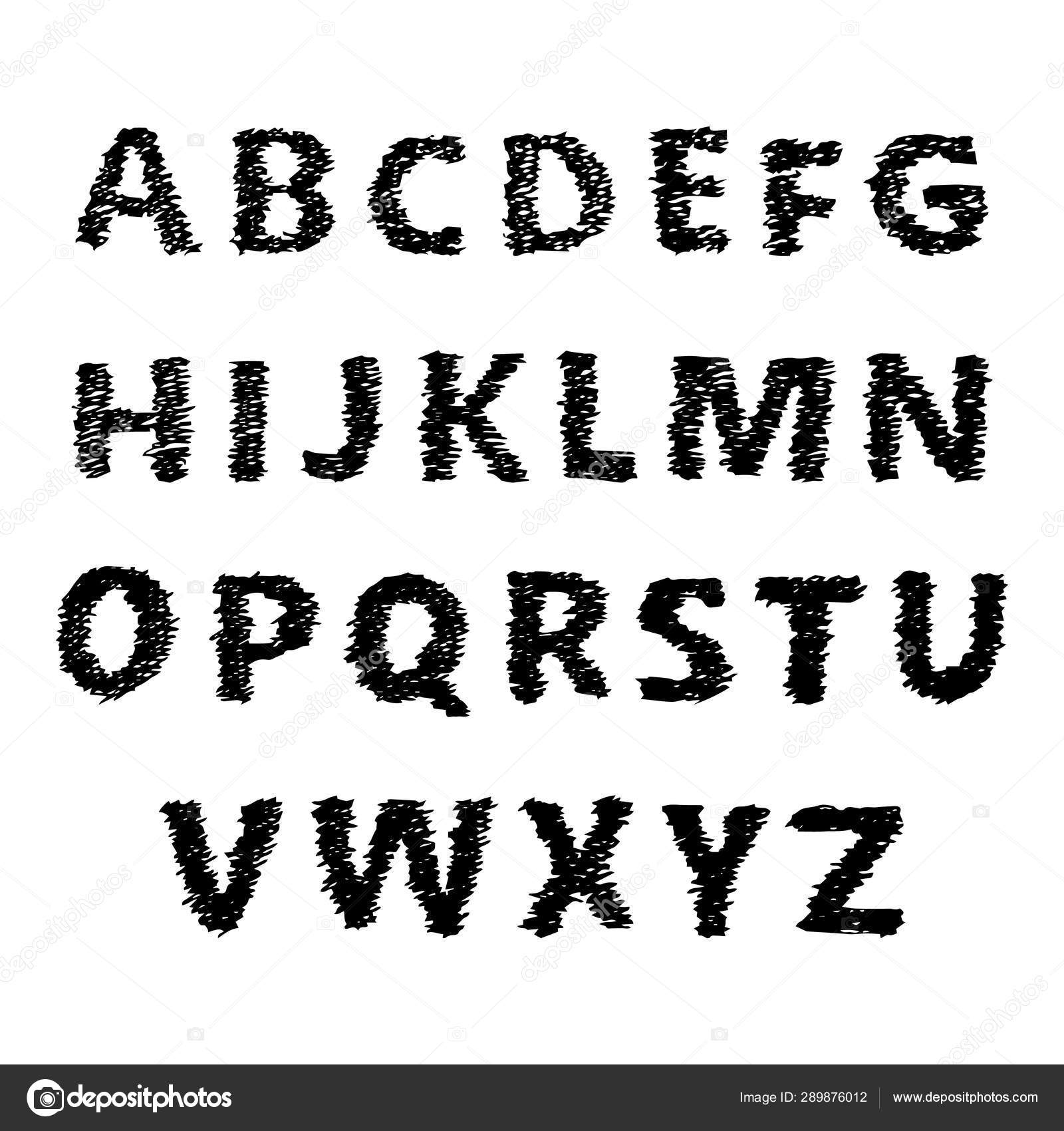 Hand Drawn Latin Alphabet Letters Stock Vector Image by ©DniproDD ...