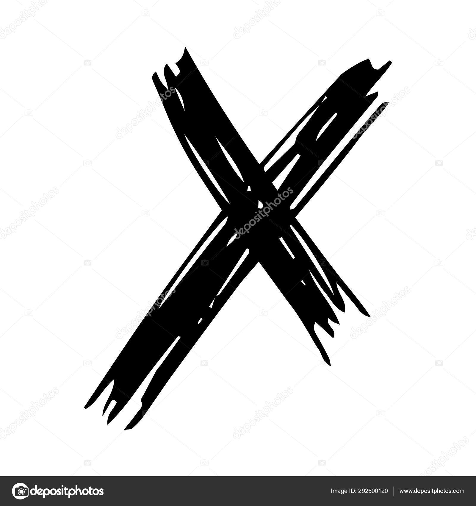 Black Hand drawn cross symbol Stock Vector by ©DniproDD 292500120