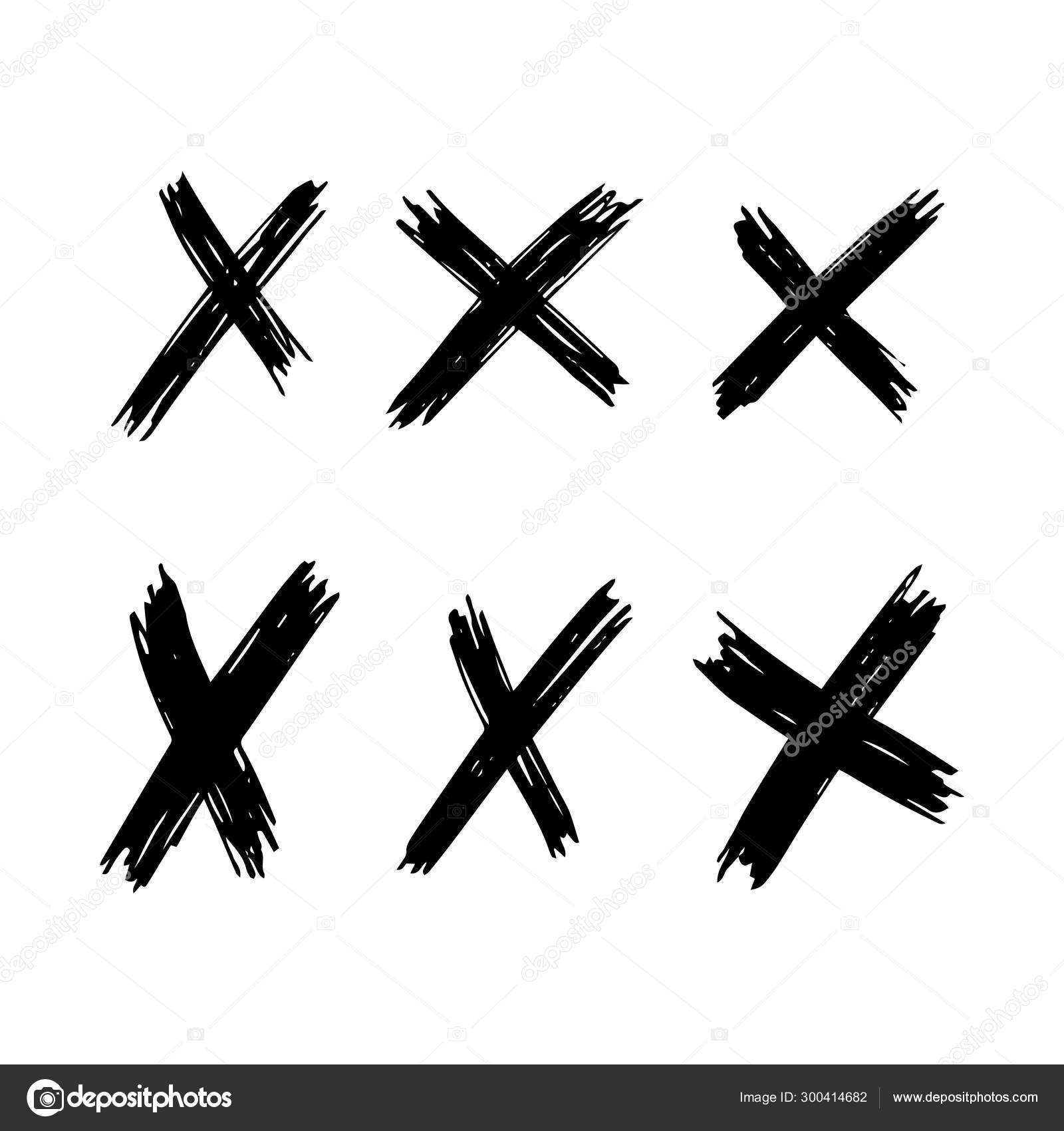 Black Hand drawn cross symbol Stock Vector by ©DniproDD 300414682
