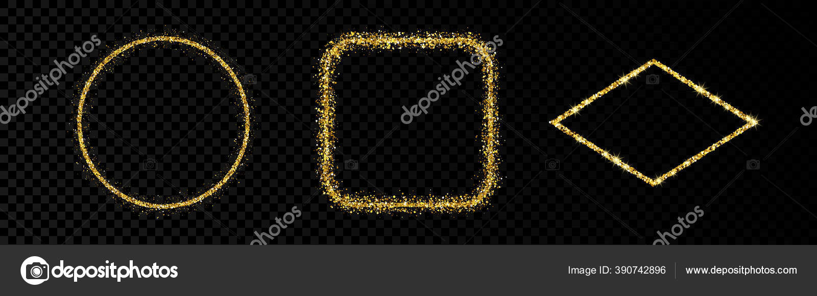 Shiny frames with glowing effects Stock Vector by ©DniproDD #390742896