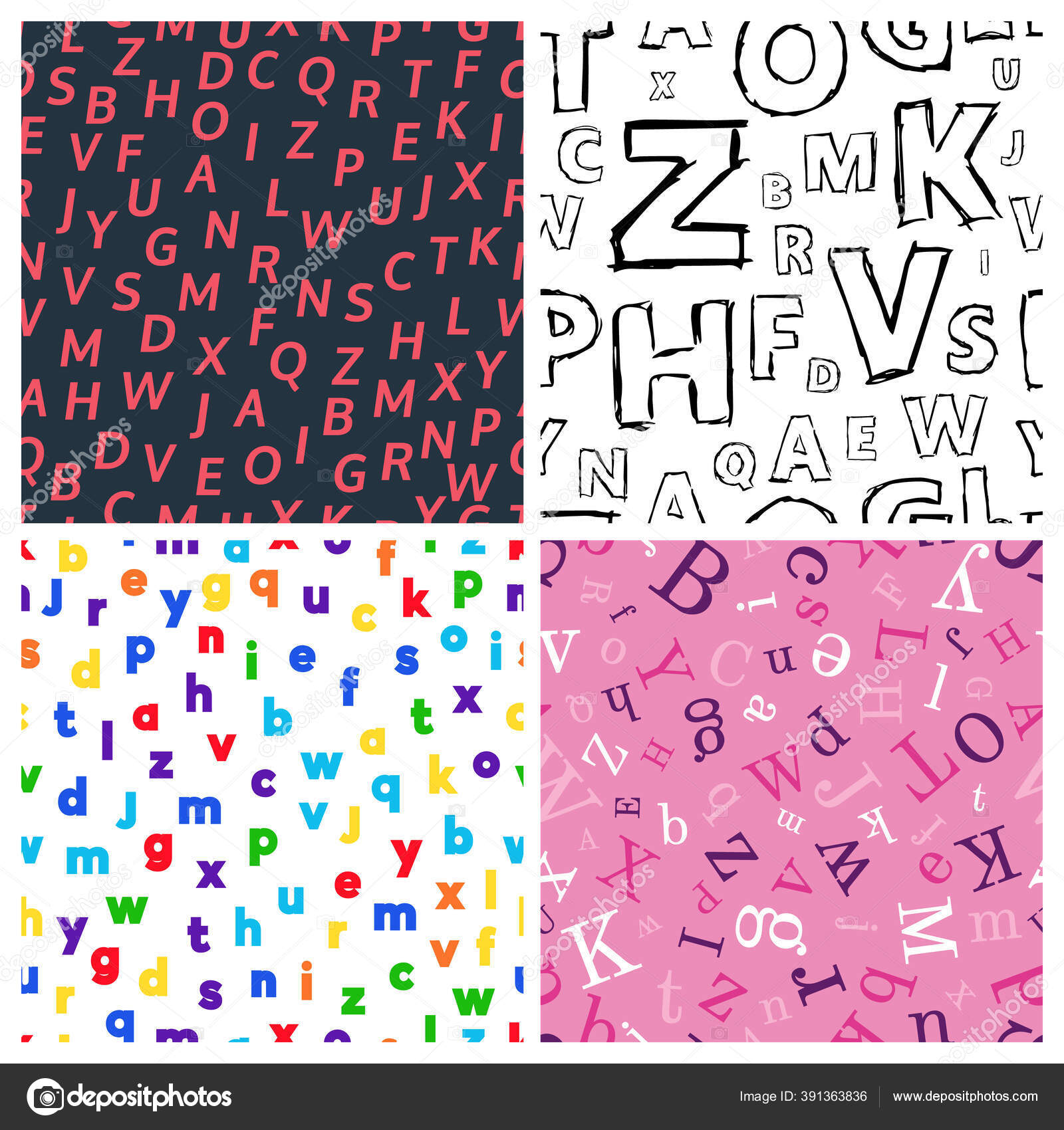 Alphabet vector seamless background Stock Vector Image by ©DniproDD ...