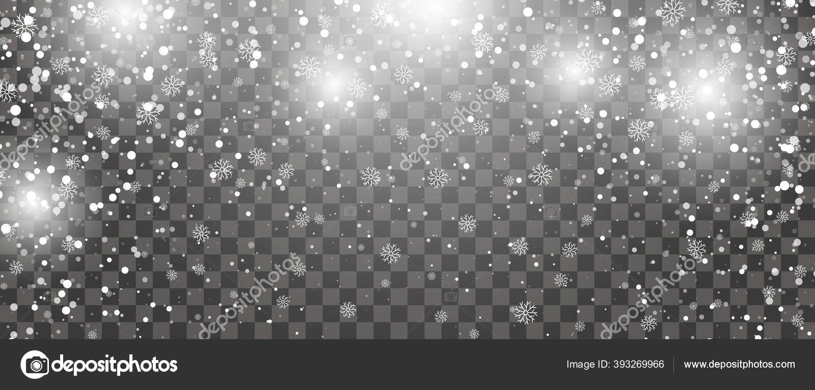 Snowfall and falling snowflakes Stock Vector by ©DniproDD 393269966