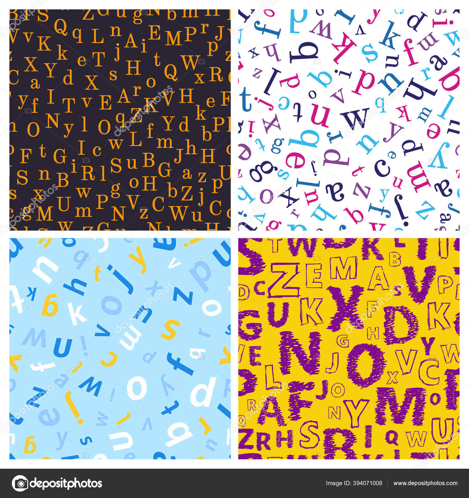 Alphabet vector seamless background Stock Vector by ©DniproDD 394071008