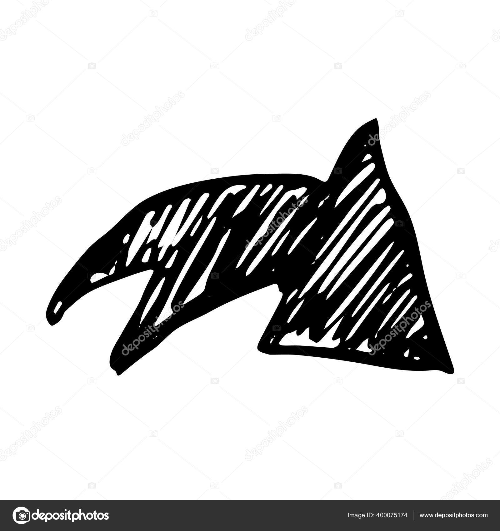 Black hand drawn arrow Stock Vector Image by ©DniproDD #400075174