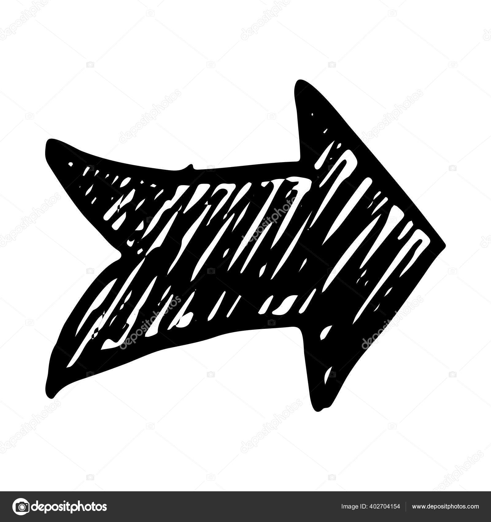 Black hand drawn arrow Stock Vector by ©DniproDD 402704154