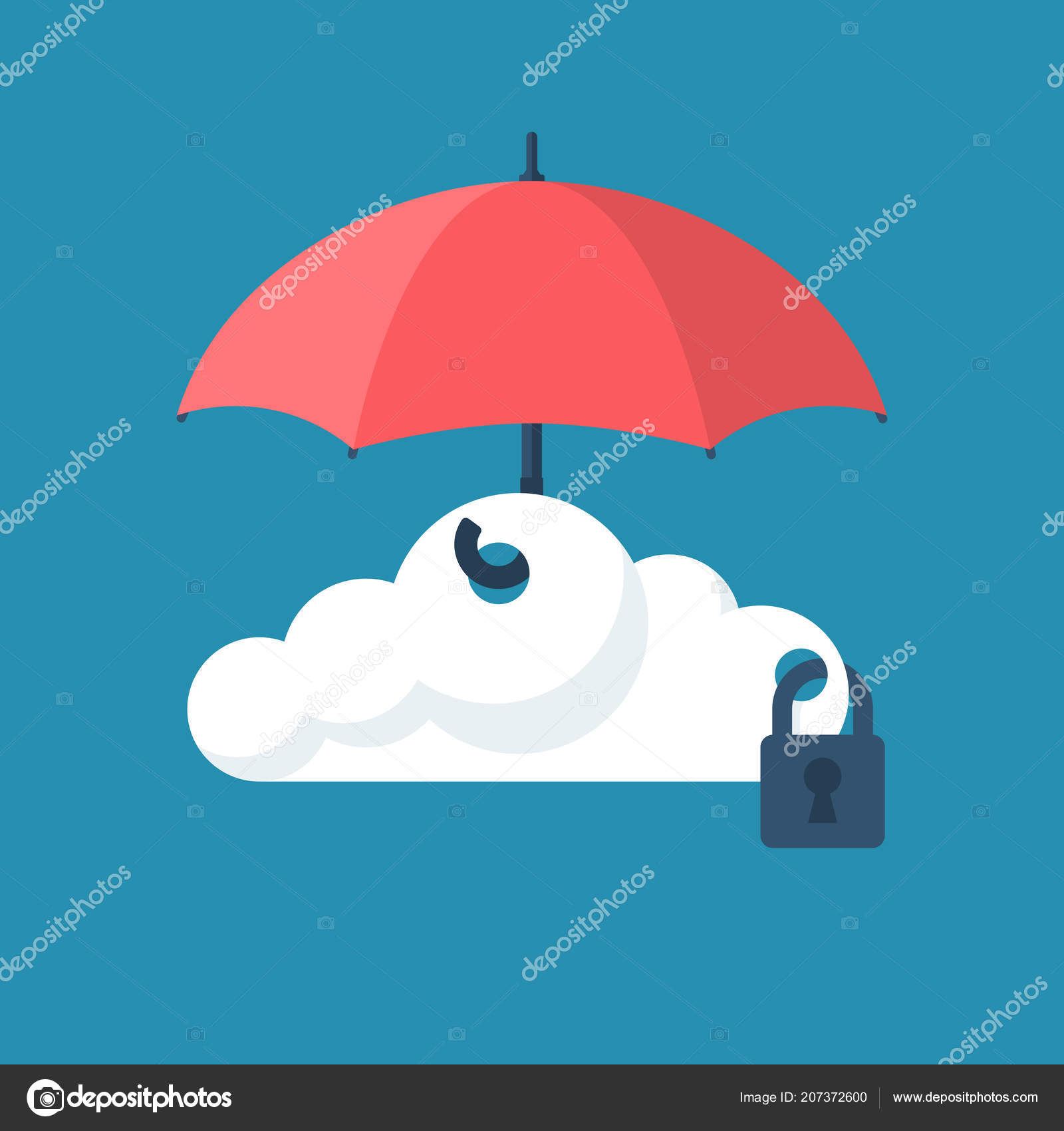 Protection cloud storage Stock Vector Image by ©threecvet.gmail.com ...