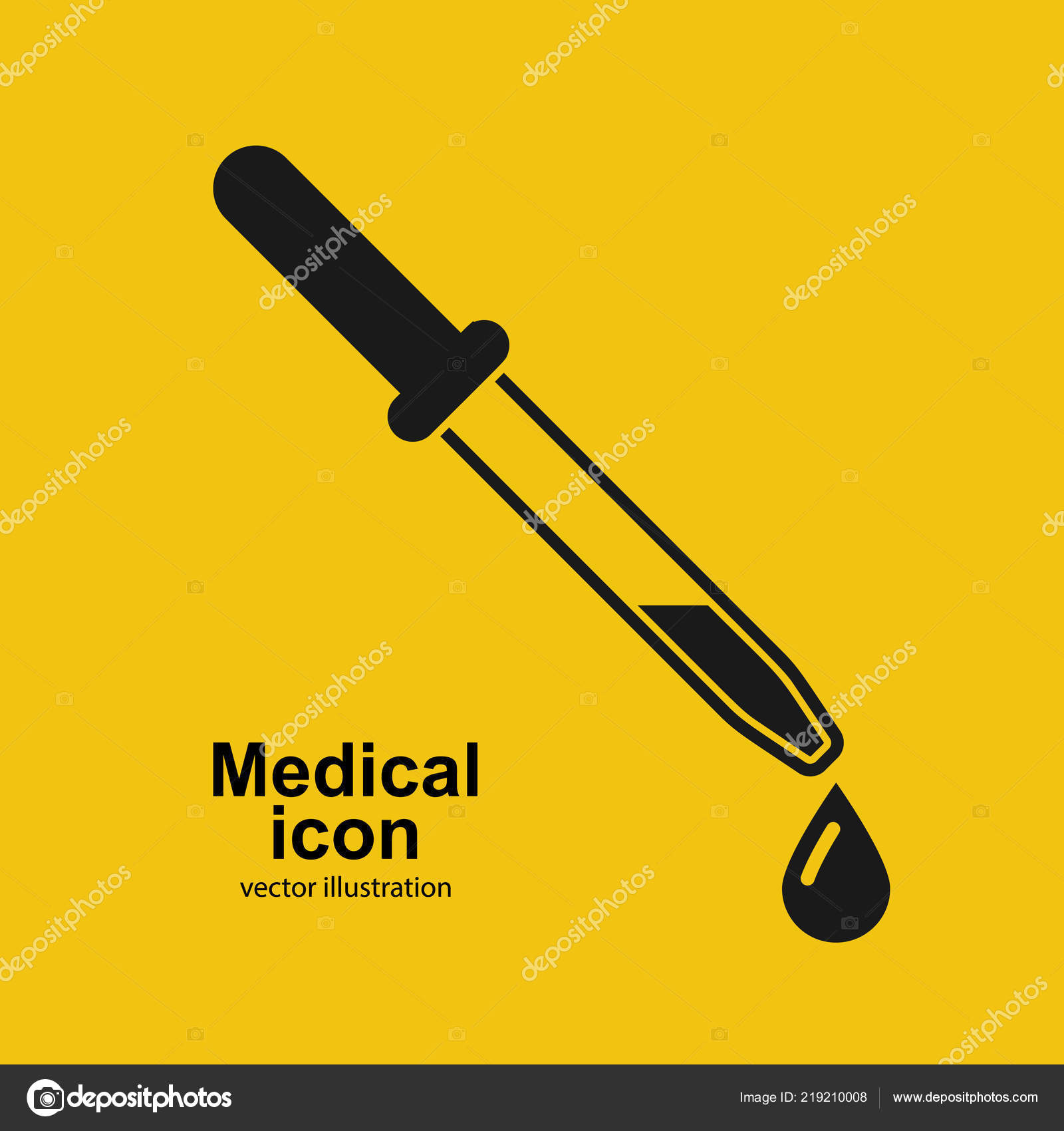 Dropper icon. Element of medical, chemistry lab equipment set Stock ...
