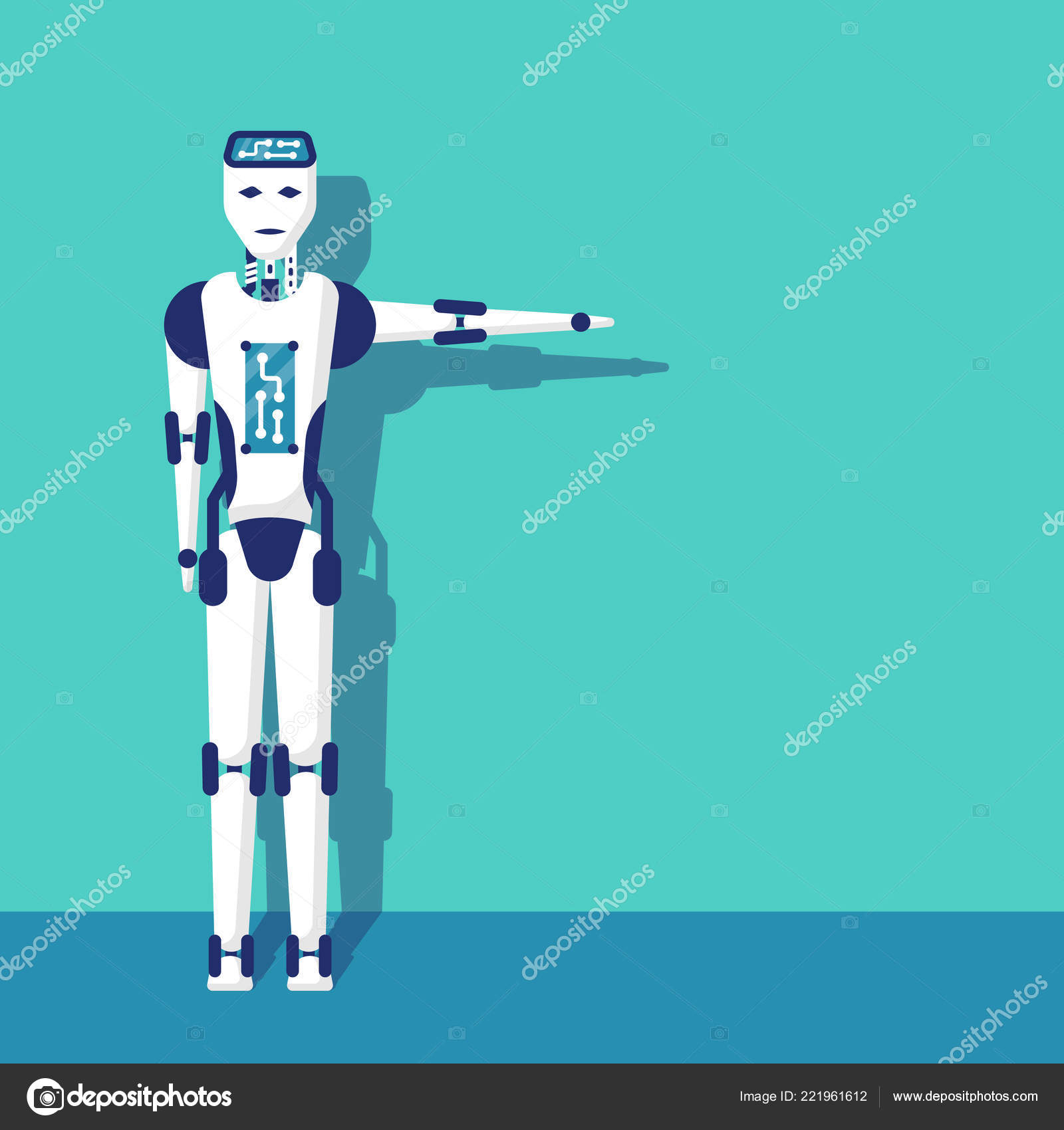 Robot arm pointing direction Stock Vector Image by ©threecvet.gmail.com ...
