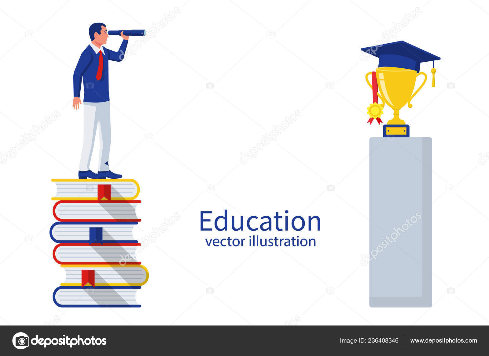 Education concept. Vision graduation Stock Vector Image by ©threecvet ...