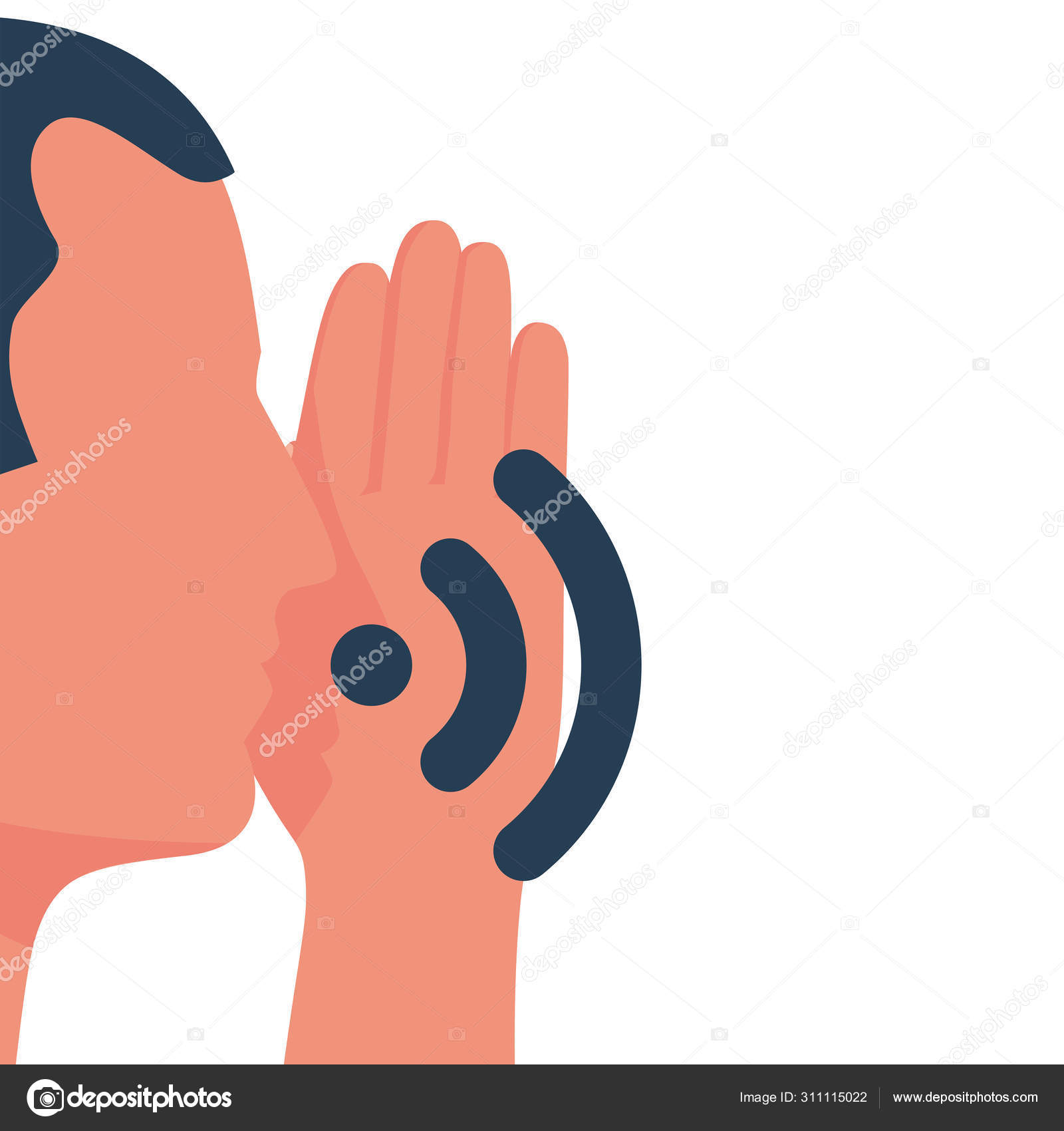 Secret Whisper Clipart