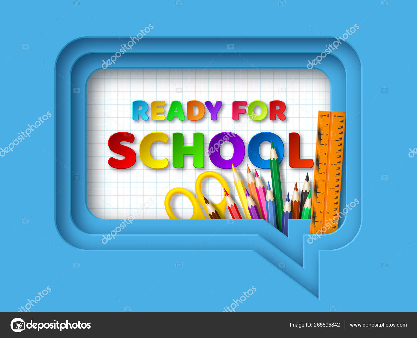 Ready to school typography design. Stock Vector by ©ludasikm79.gmail ...