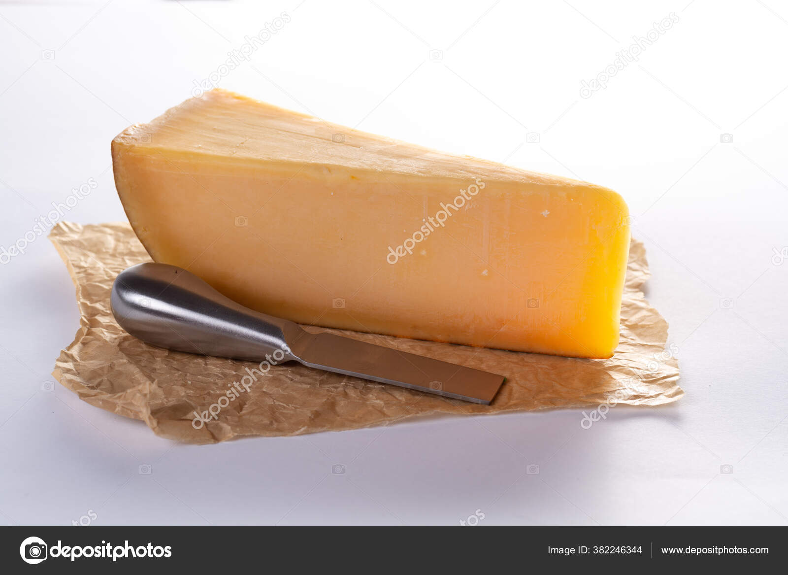 Dutch Old Amsterdam Cheese Made Cow Milk White Background Stock Photo ...