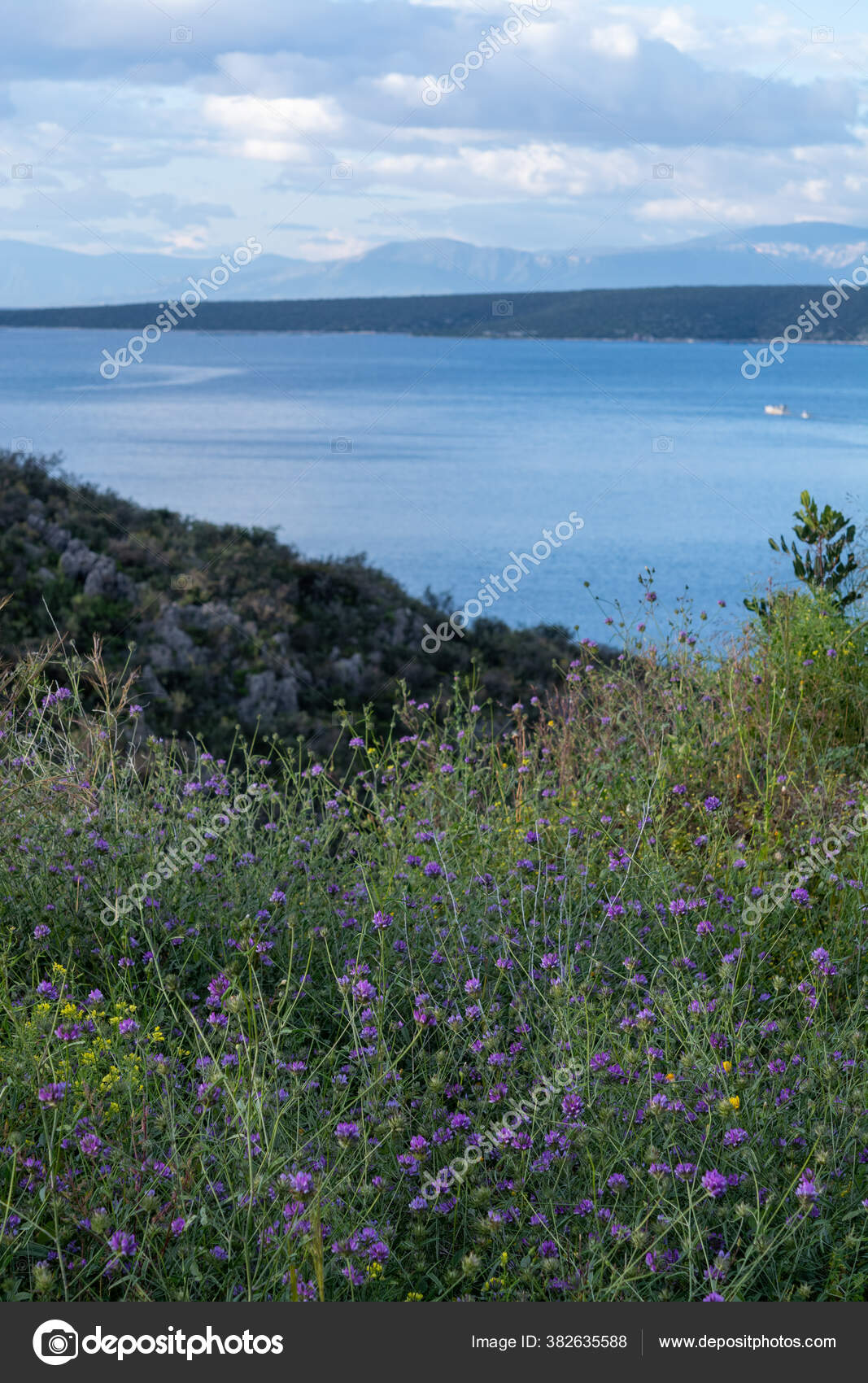Landscape Small Greek Islands Bays Villages Peloponnese Greece Nafplio ...