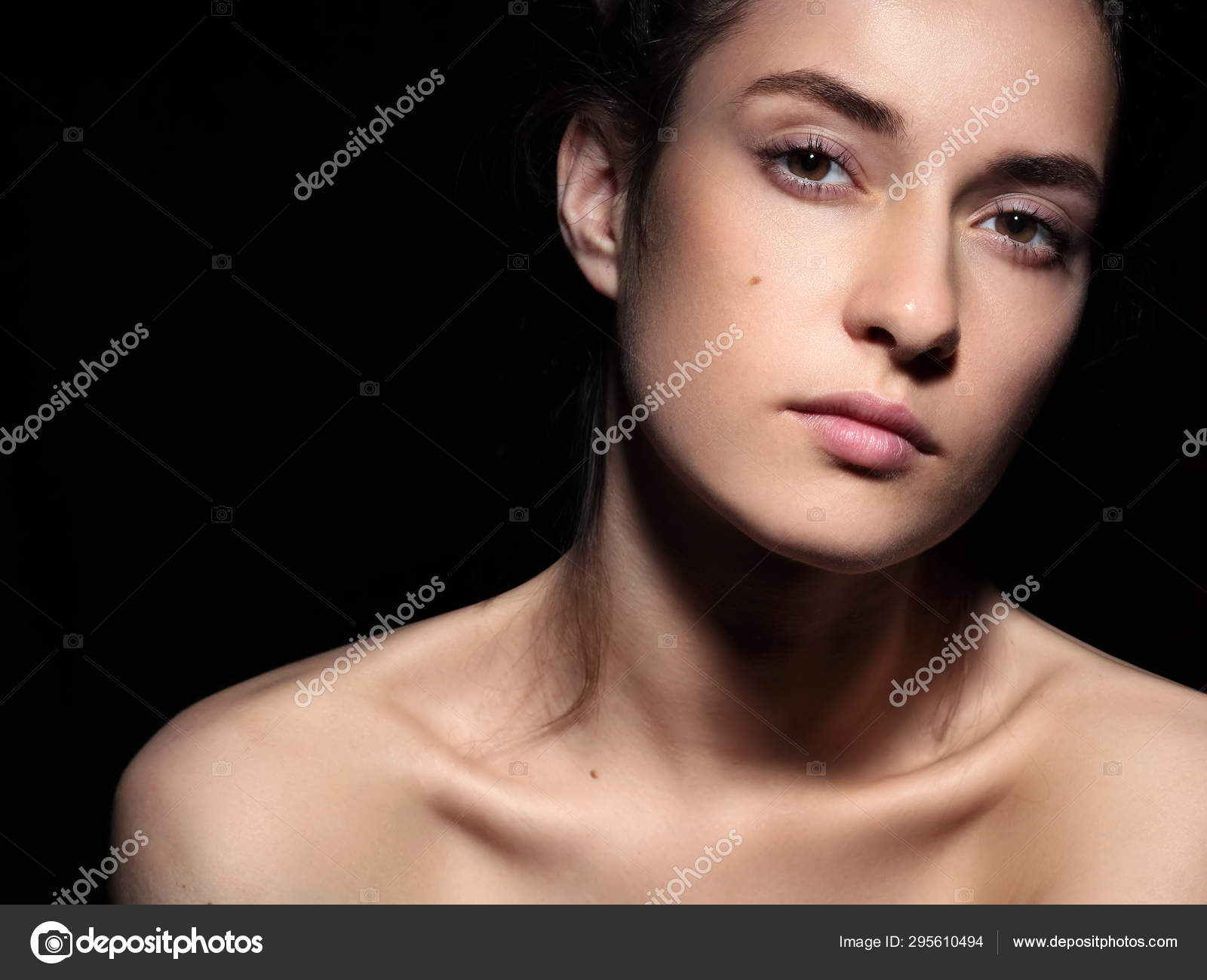 Beauty Portrait Young Gorgeous Girl Beautiful Girl Close Up Fashion