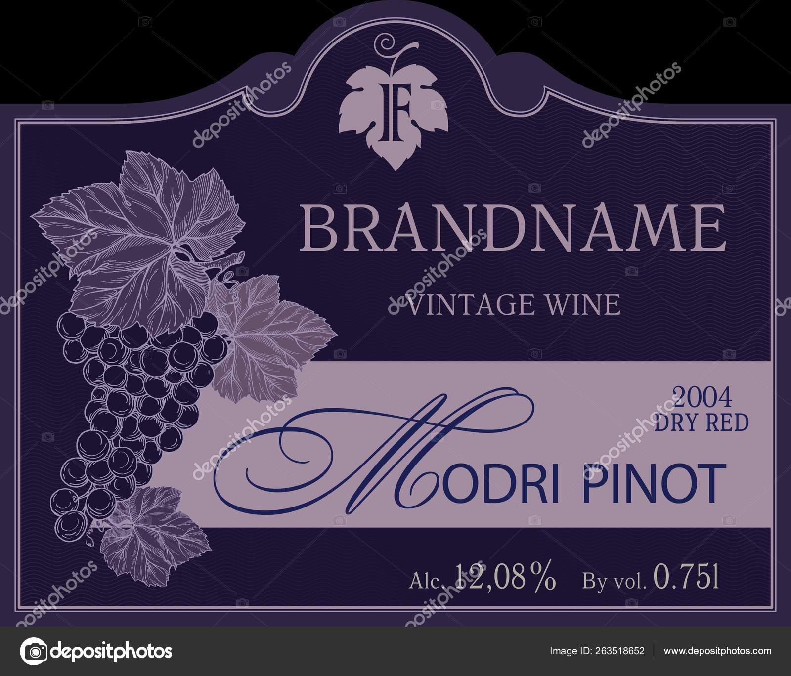 Vintage wine label template. Stock Vector Image by ©Hillway #263518652
