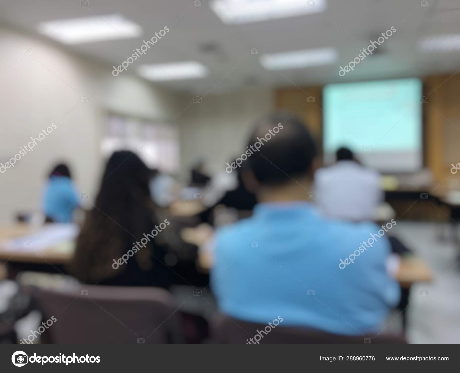 Education Concept Blurred Image Student Learning Technology Workshop ...