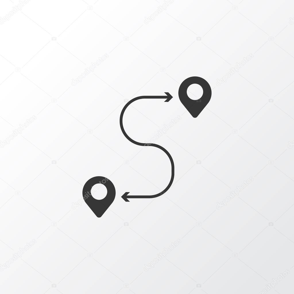 Icono de ruta símbolo. Elemento de destino aislado de calidad premium ...