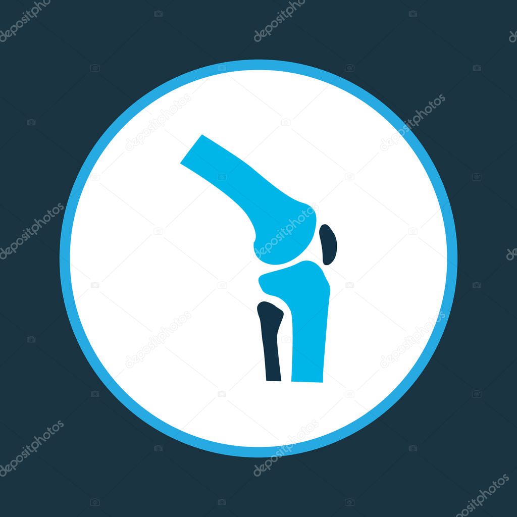 Icono conjunto símbolo de color. Elemento de rodilla aislado de primera ...