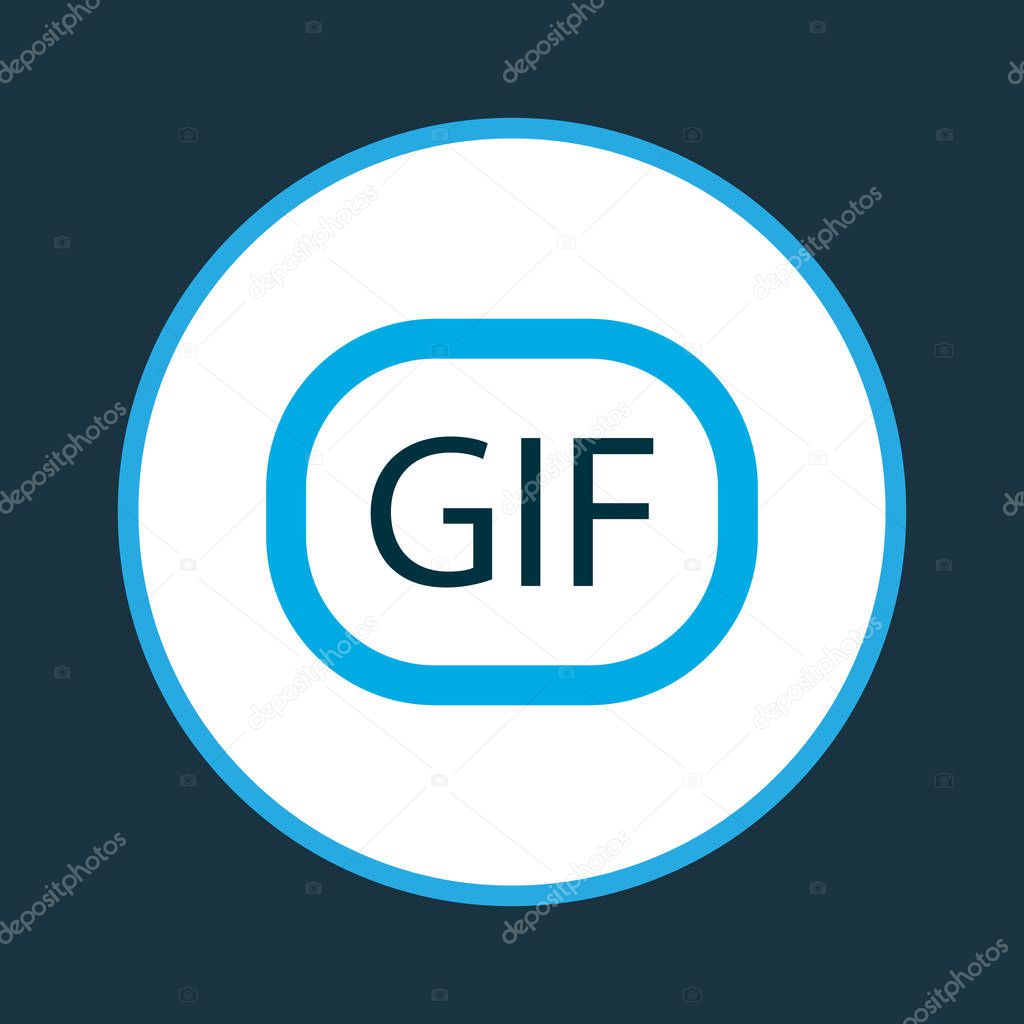 Etiqueta engomada Gif símbolo de color. Elemento de animación aislado ...