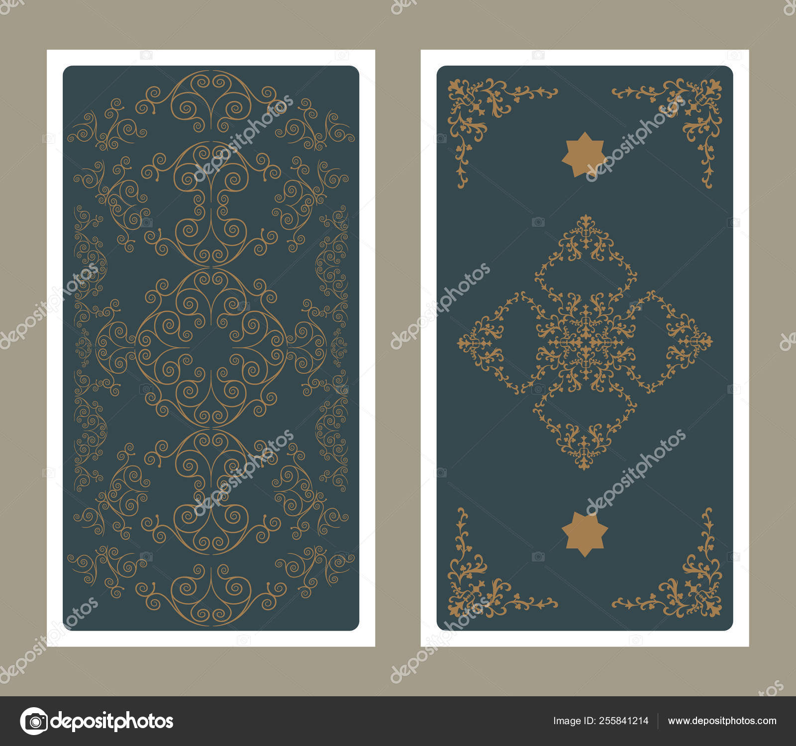 Diseños De La Parte Posterior De La Carta Del Tarot