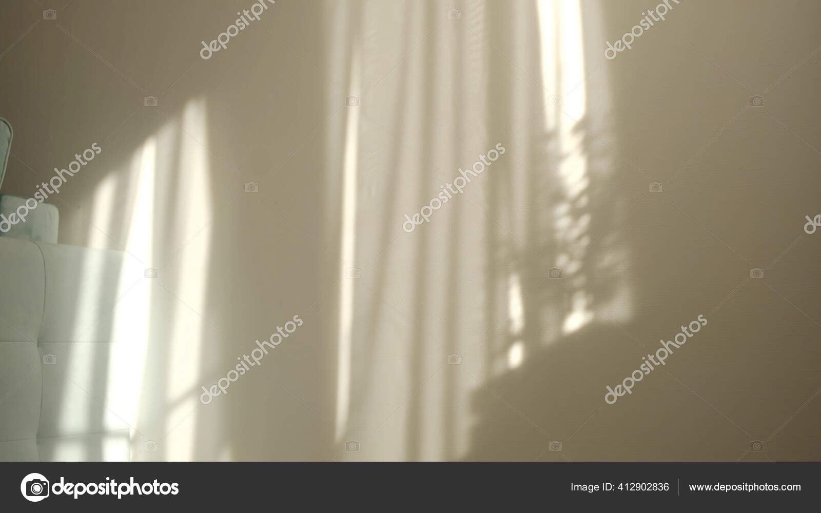 Morning sun lighting the room, shadow background overlays — Stock Photo ...