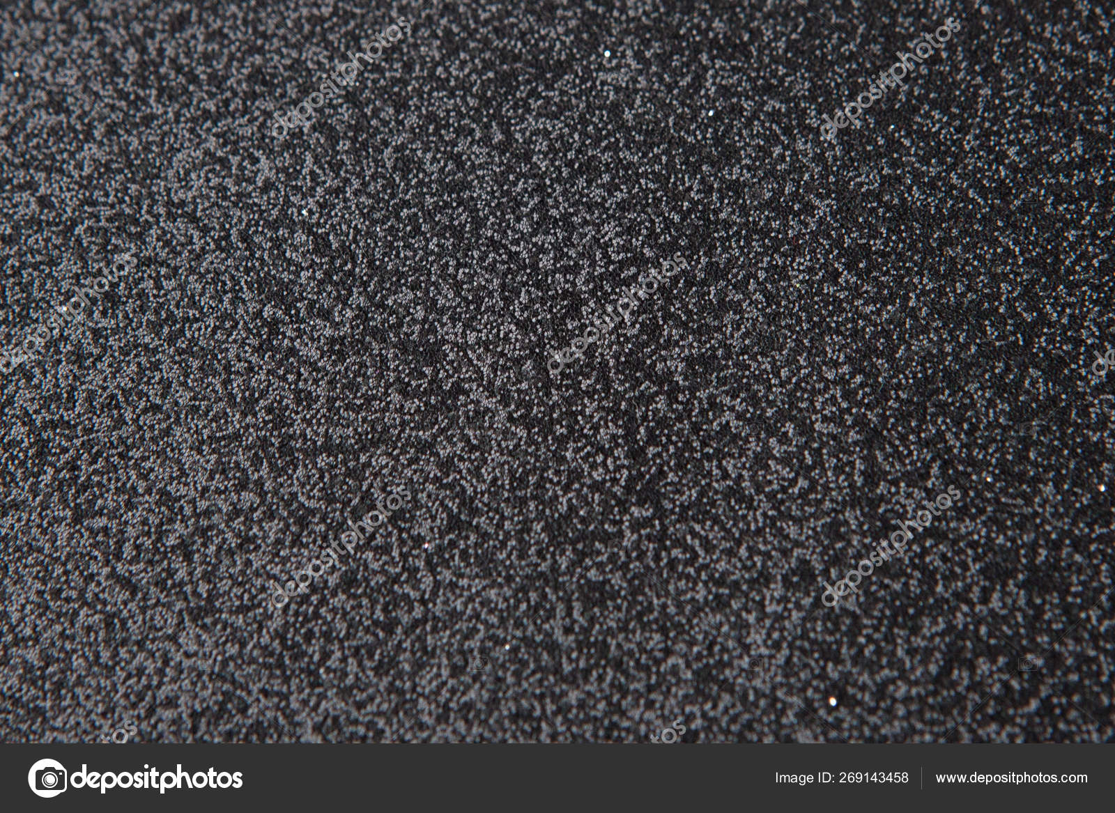 Silver sequins pattern. Sparkling sequins on black wool fabric a ...