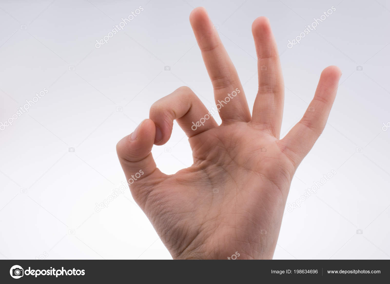 Hand Making 'Good' Symbol Whitebackground Stock Photo by ©turgayada ...