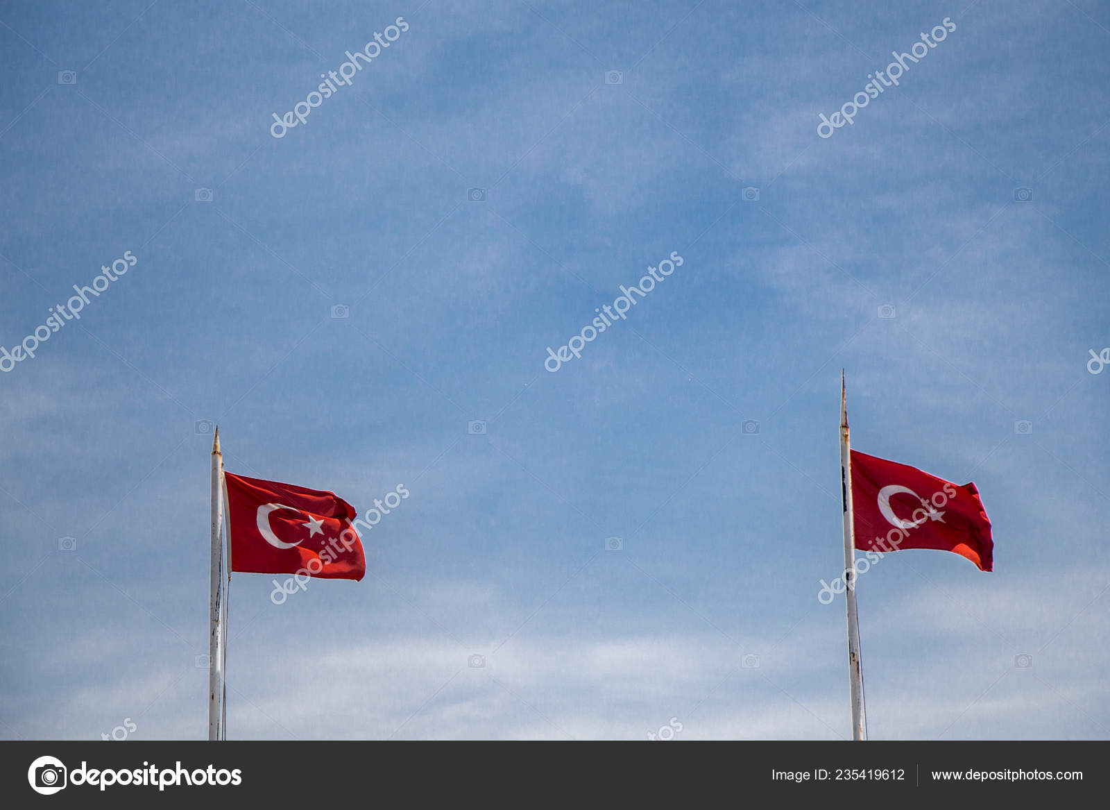 Turkish National Flag Hang Pole Open Air — Stock Photo © turgayada ...