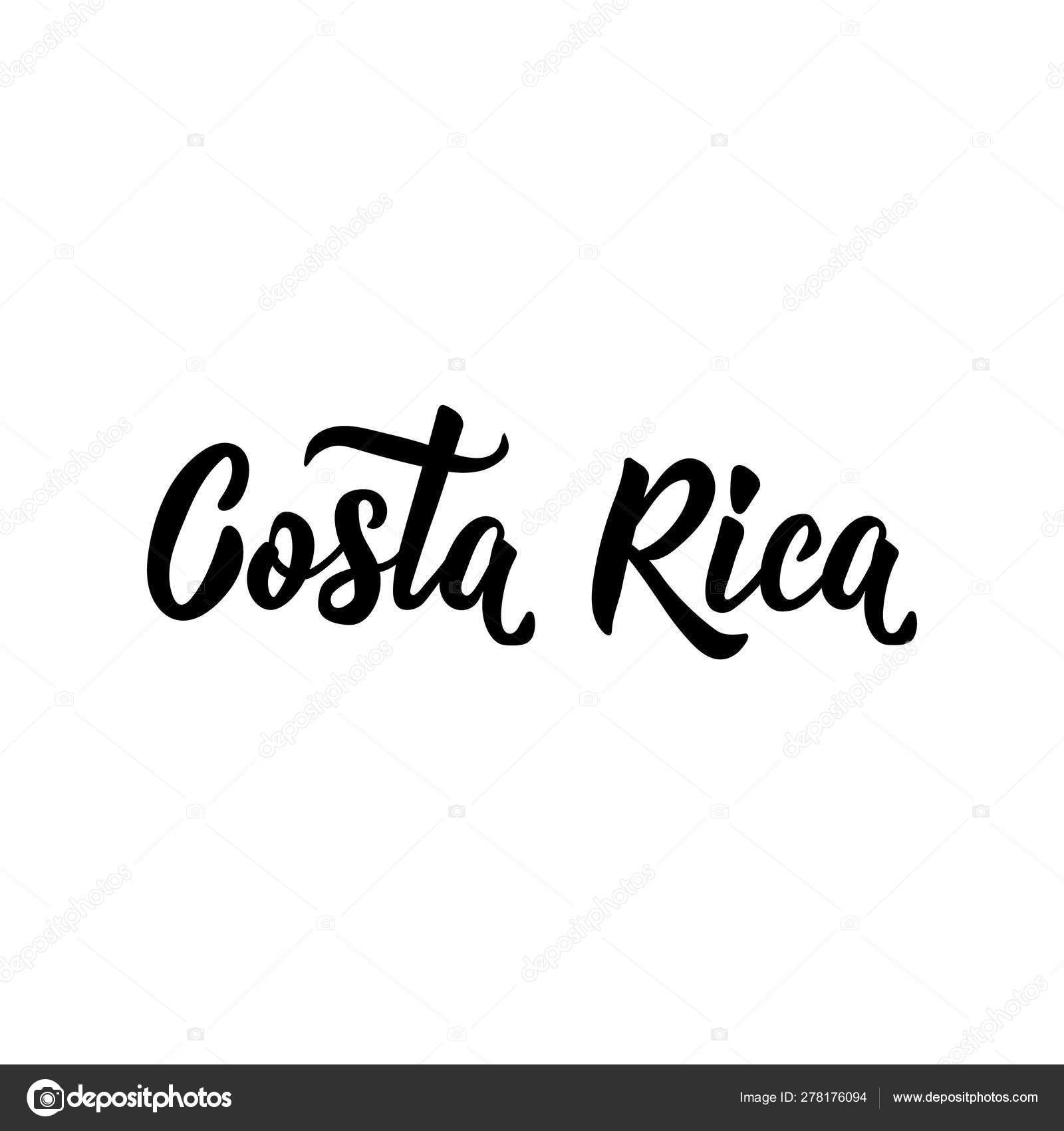 Costa Rica. Ilustración vectorial. Letras. Caligrafía moderna vector ...