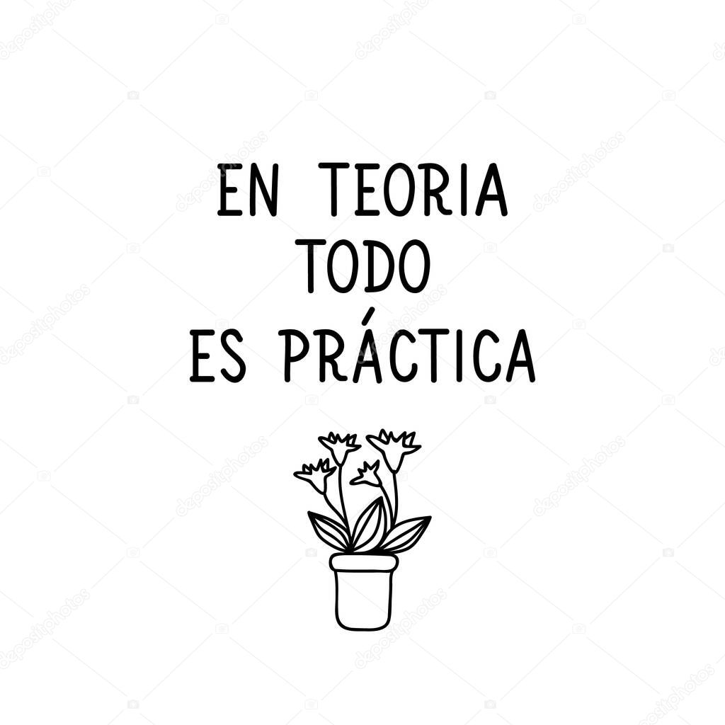 Letras. Traducción del español - En teoría todo es práctico. Elemento ...