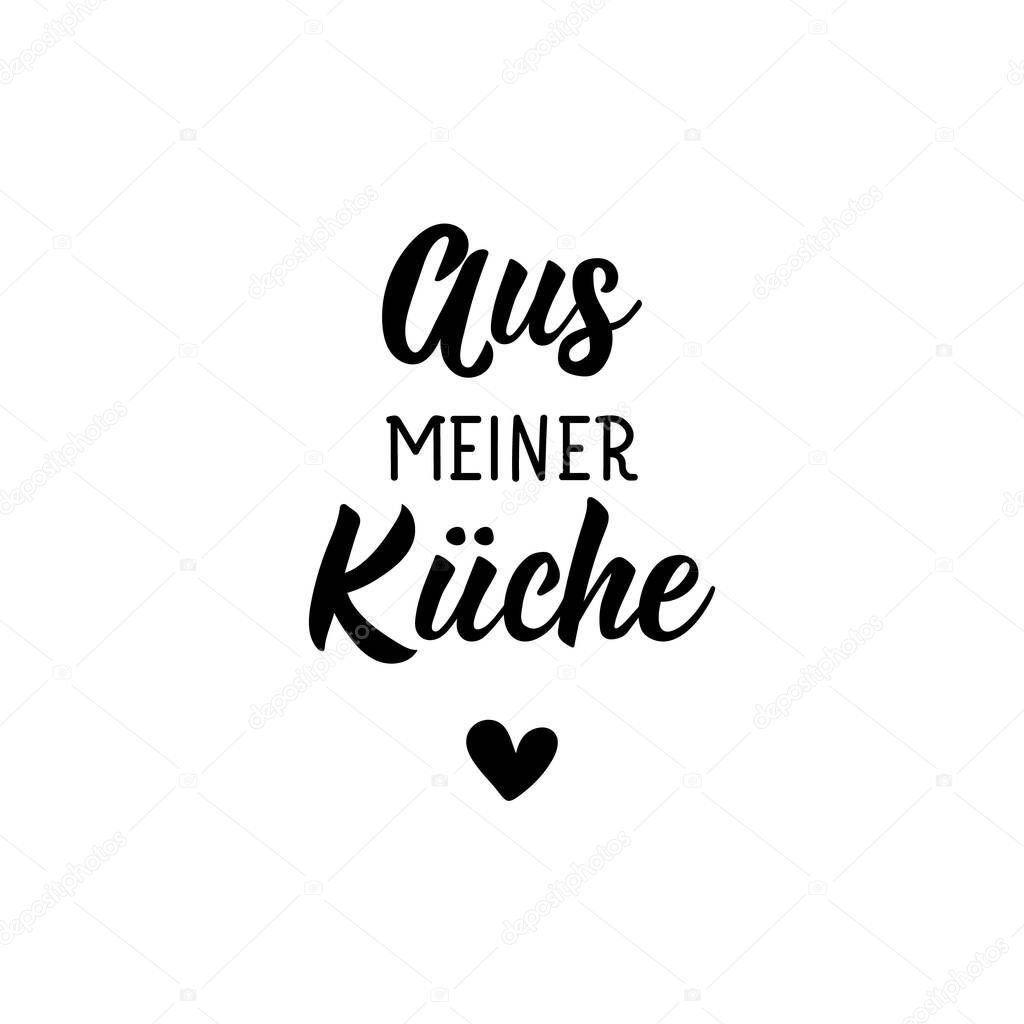 Letras. de alemán: De mi cocina. Moderna caligrafía vectorial ...