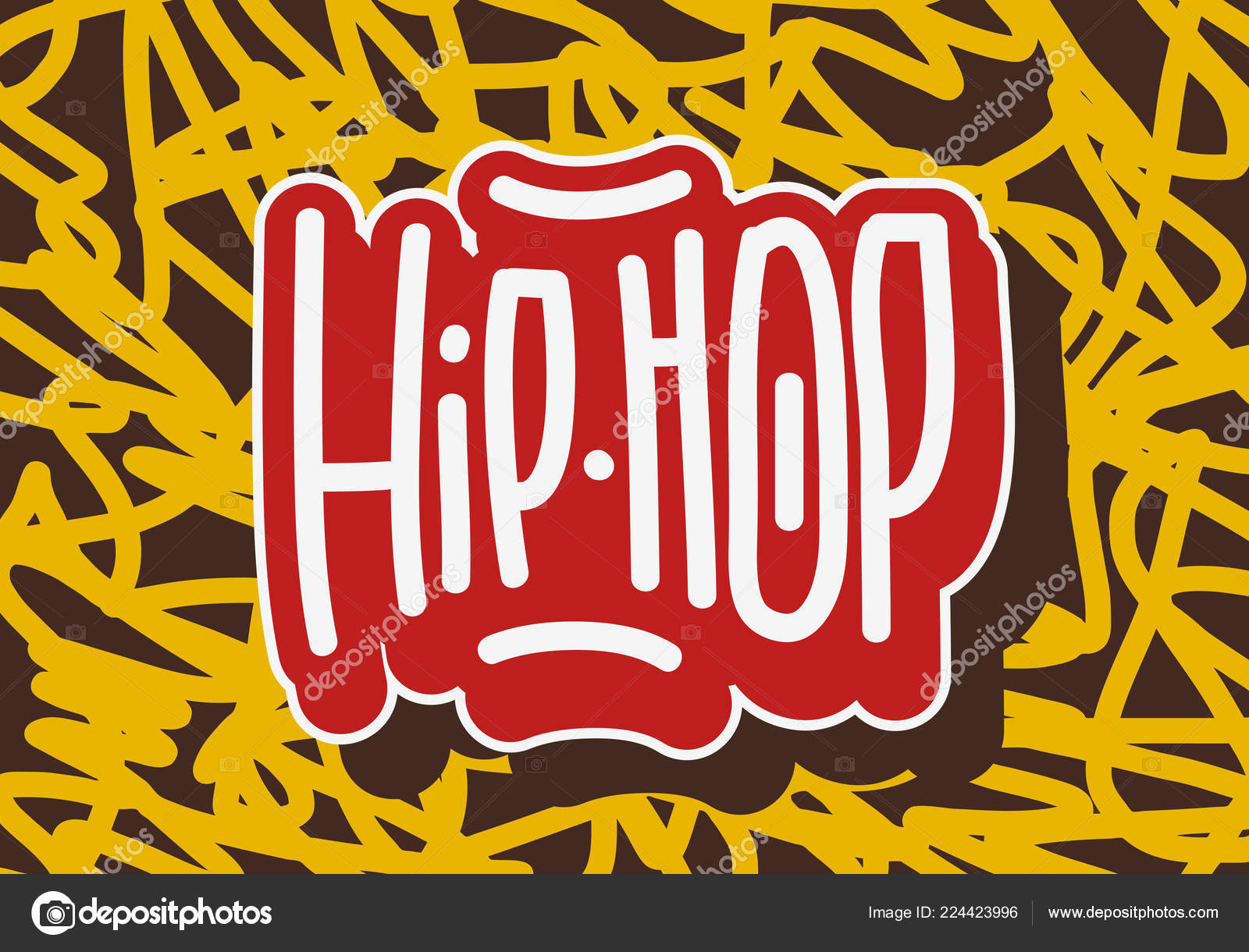 Hip Hop Tag Graffiti Style Label Lettering. Vector Image. Stock Vector ...