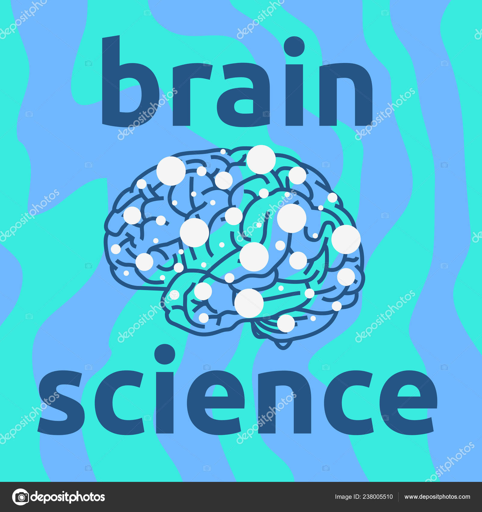 Human Brain Science Themed Design Vector Graphic Stock Vector Image by ...