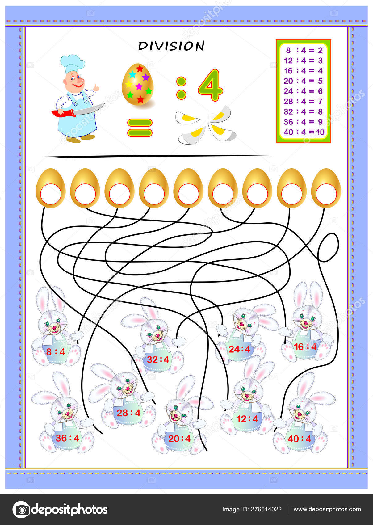 Exercises Kids Division Table Number Solve Examples Write Answers ...