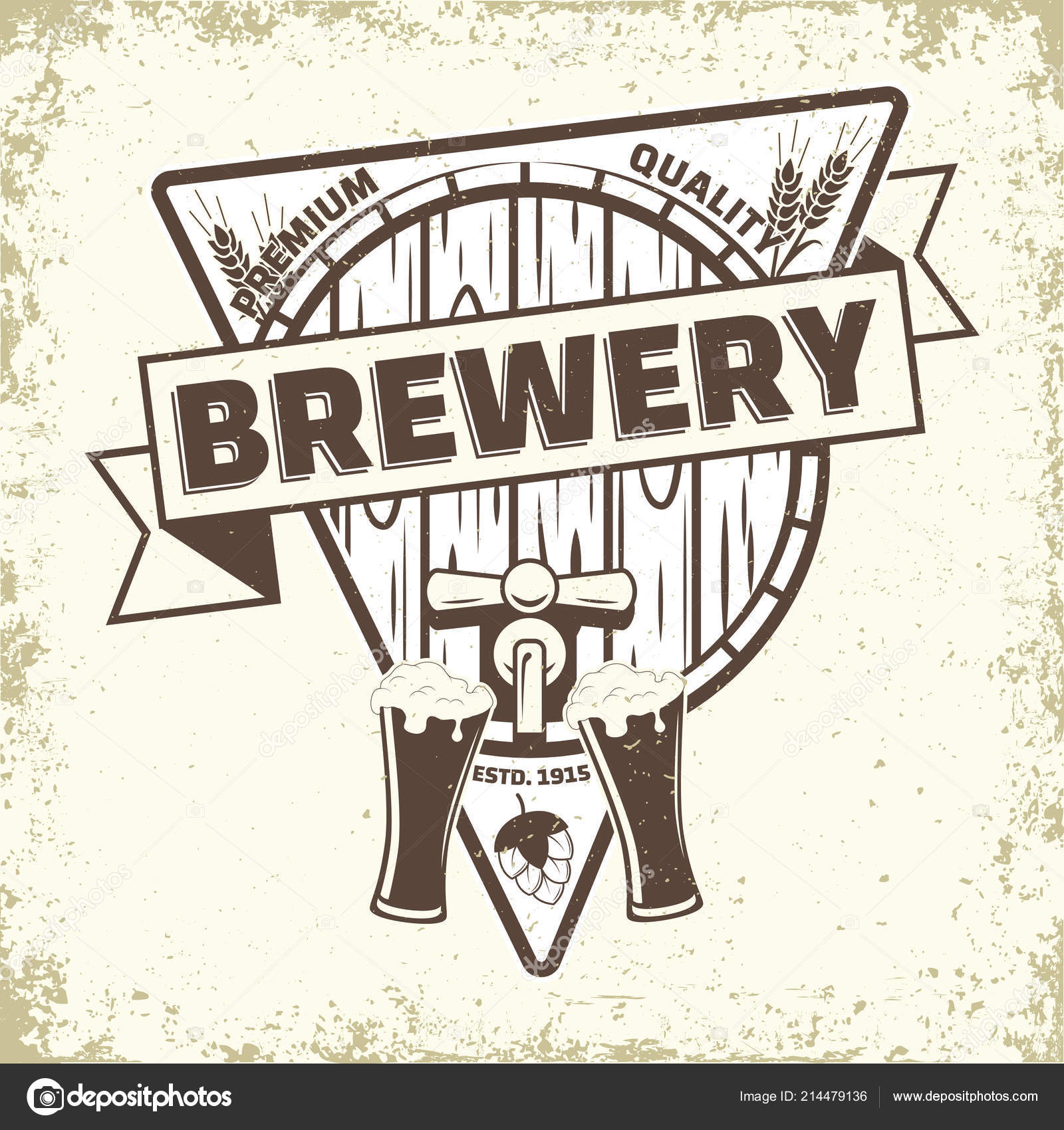 Craft beer emblem design Stock Vector by ©z0504574832.gmail.com 214479136