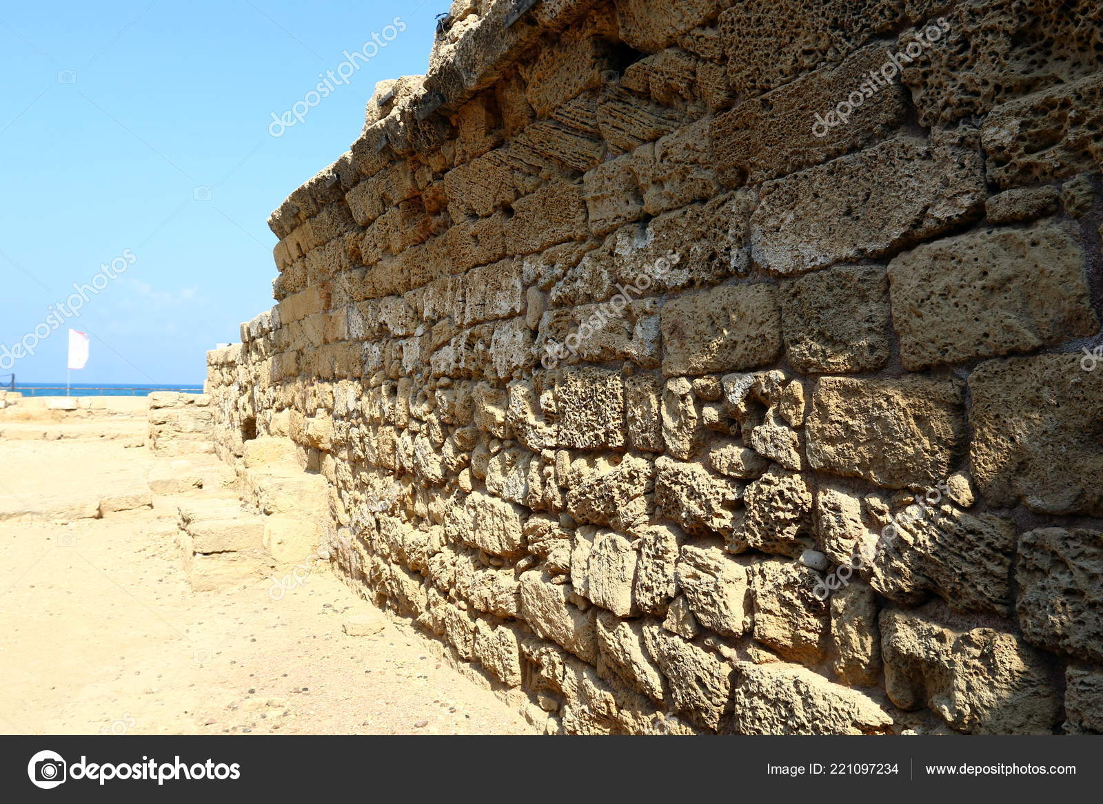 Old Stone Wall Ruins Ancient Fortress — Stock Photo © shimonbar.mail.ru ...