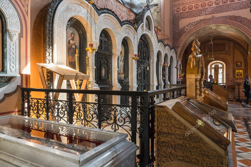 Jerusalén, Israel, 17 de noviembre de 2018: Fragmento de interior de la ...