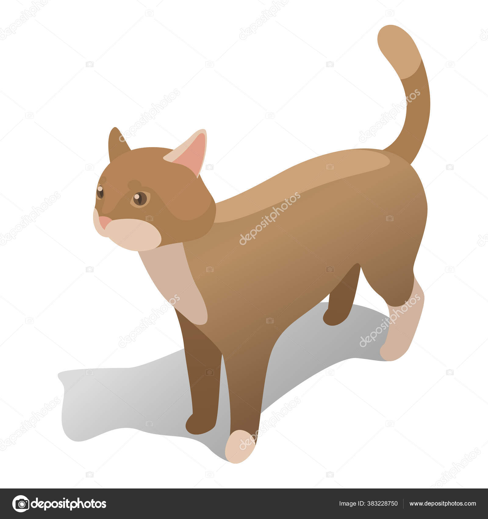 Isometric standing cat Stock Vector by ©superiorstocker 383228750