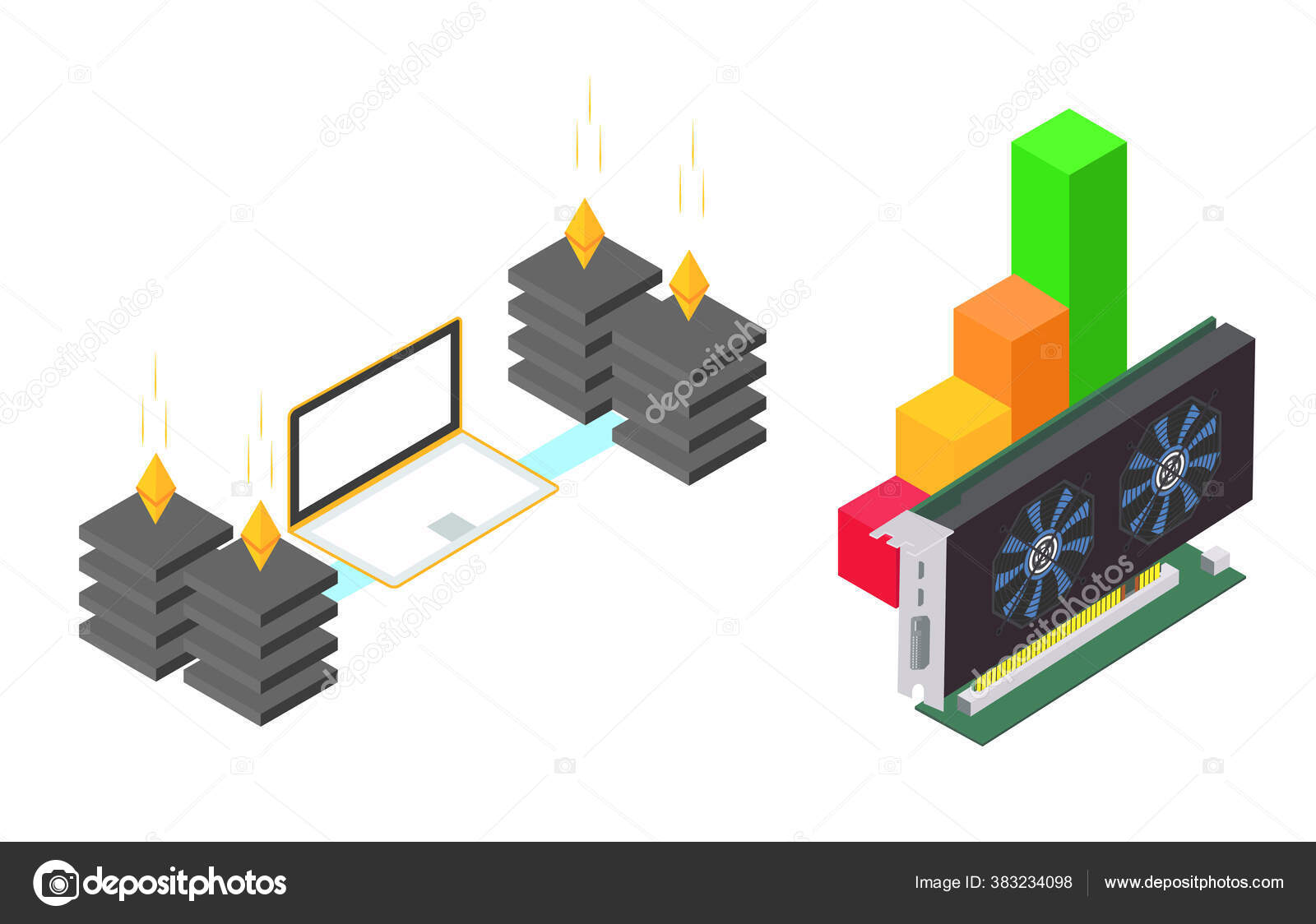 Mining farm process Stock Vector Image by ©superiorstocker #383234098
