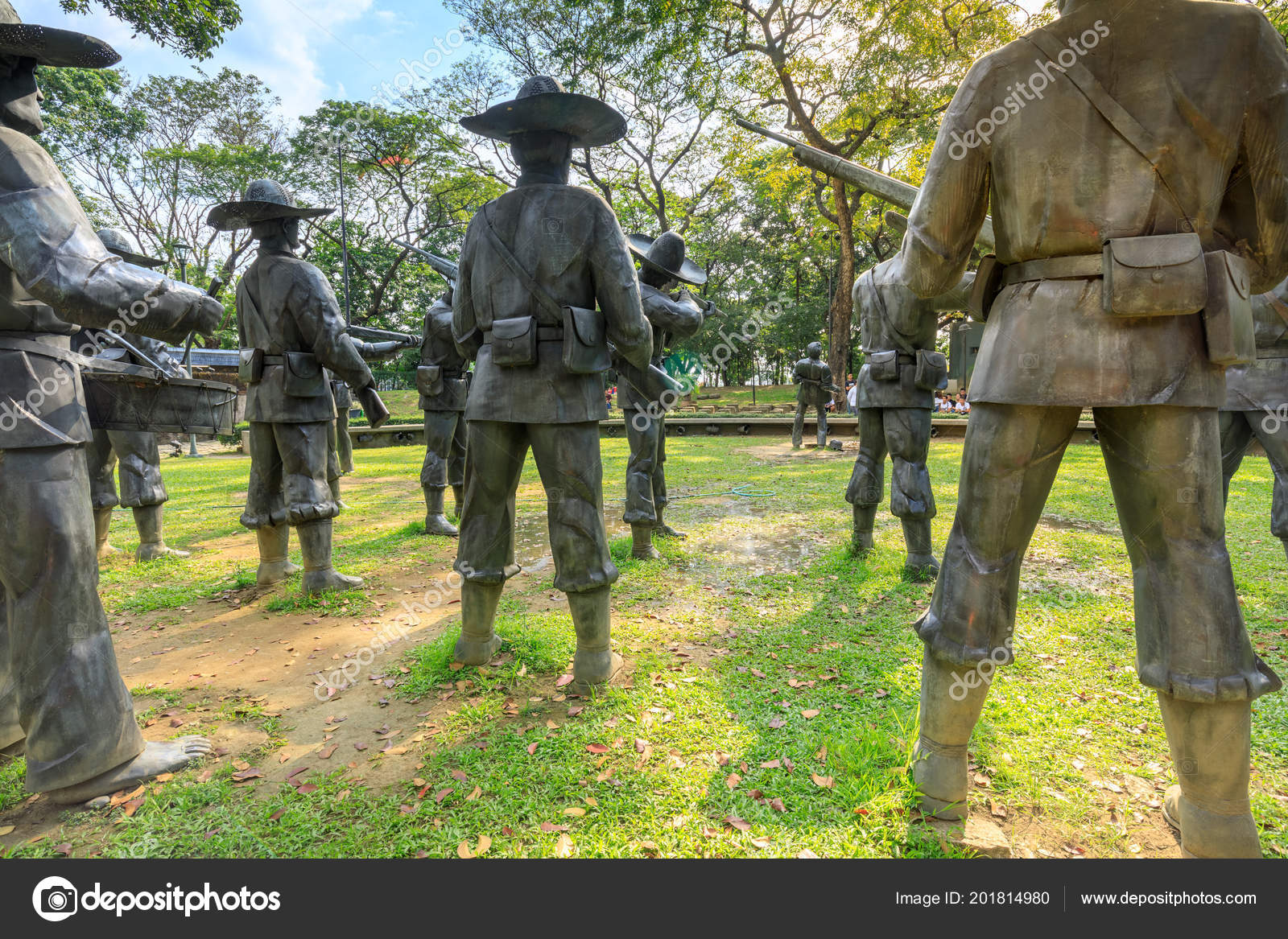 Manila Philippines Feb 2018 Martyrdom Jose Rizal Large Metal Statues ...