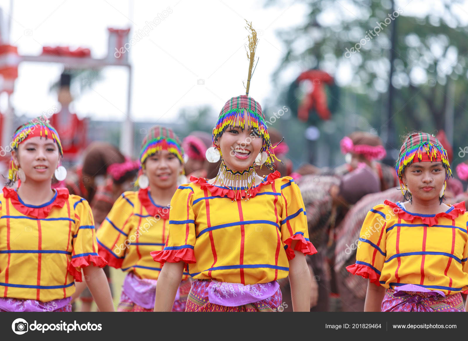 Manila Philippines Feb 2018 Student Dancer Wearing Philippines ...