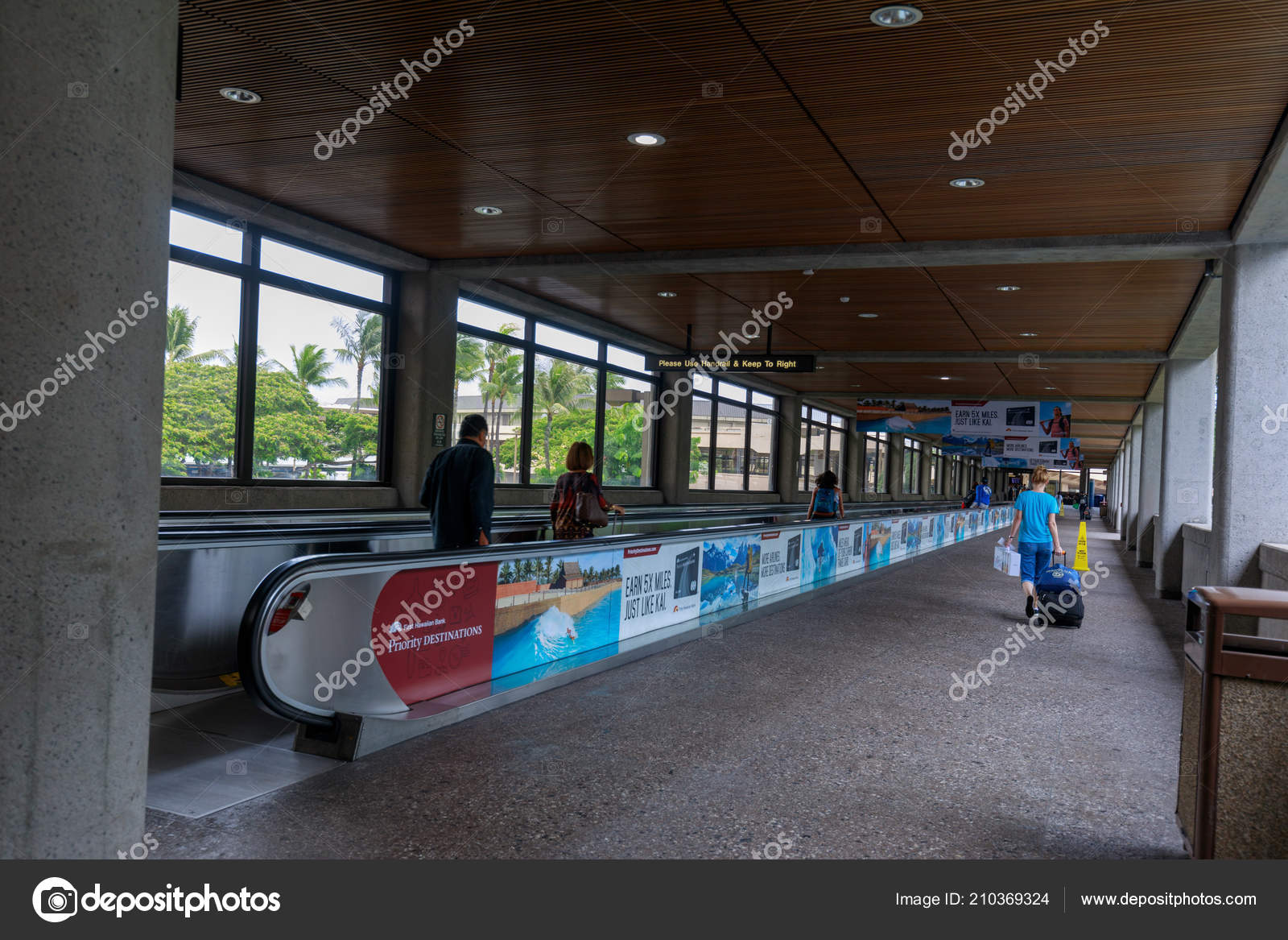 Honolulu Hawaii Aug 2018 Terminal Scene Daniel Inouye International ...