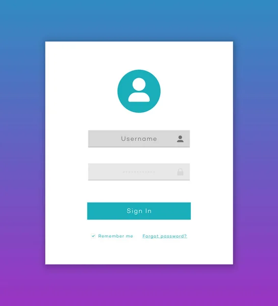 Login form menu with simple line icons Stock Vector Image by ©drogatnev ...